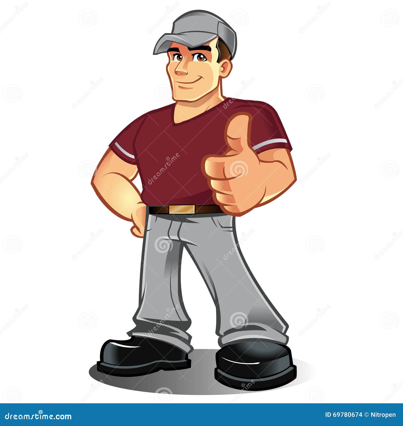 Cartoon Mechanic Handyman Workman Stock Vector - Illustration of people ...