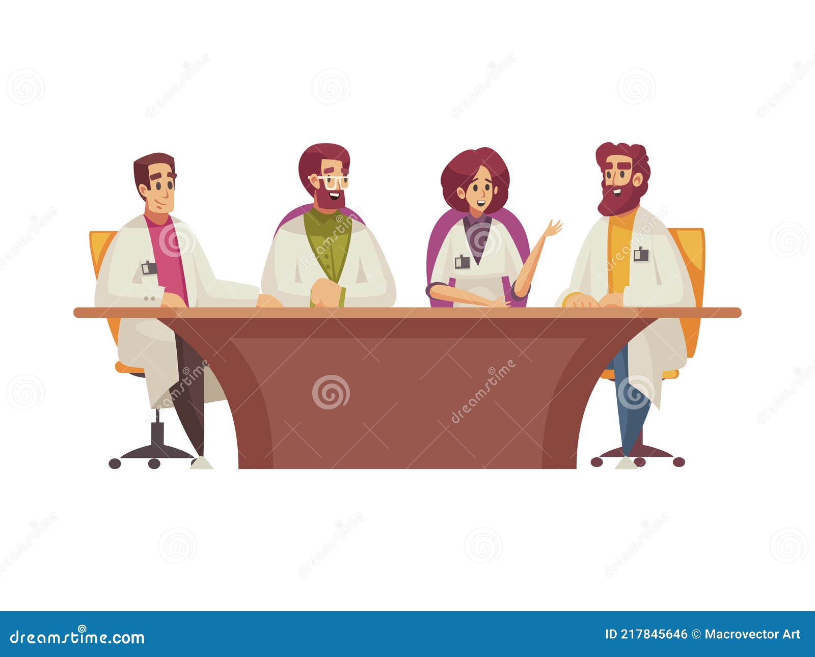 Cartoon Medical Conference Illustration Stock Vector - Illustration of ...