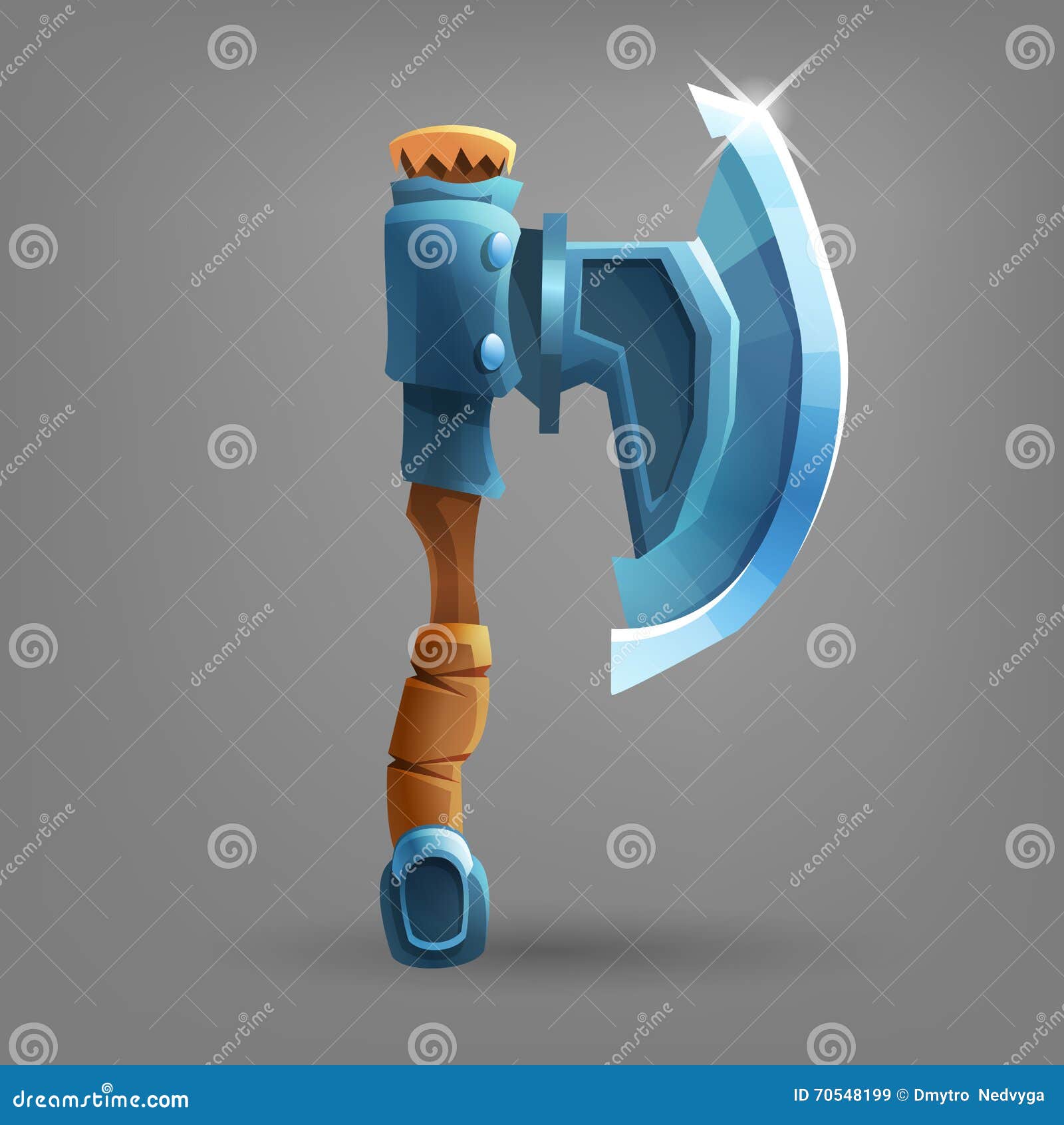 Cartoon medieval axe. stock vector. Illustration of graphic - 70548199