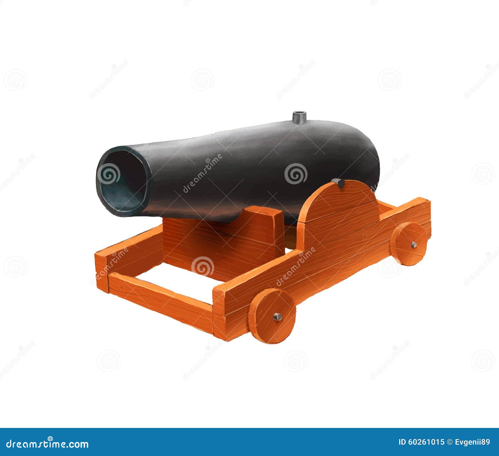 Medieval Cannon Contour Drawing In Pencil Stock Image | CartoonDealer ...