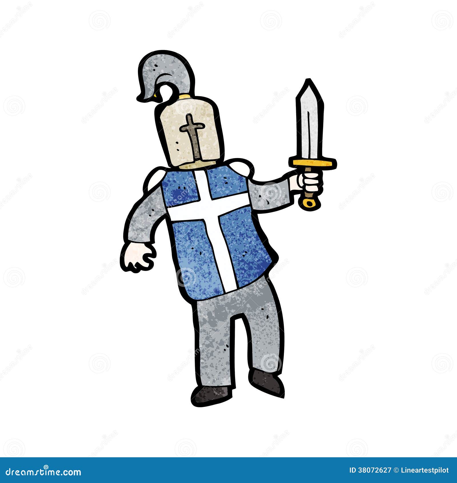 Cartoon medieval knight stock vector. Illustration of texture - 38072627
