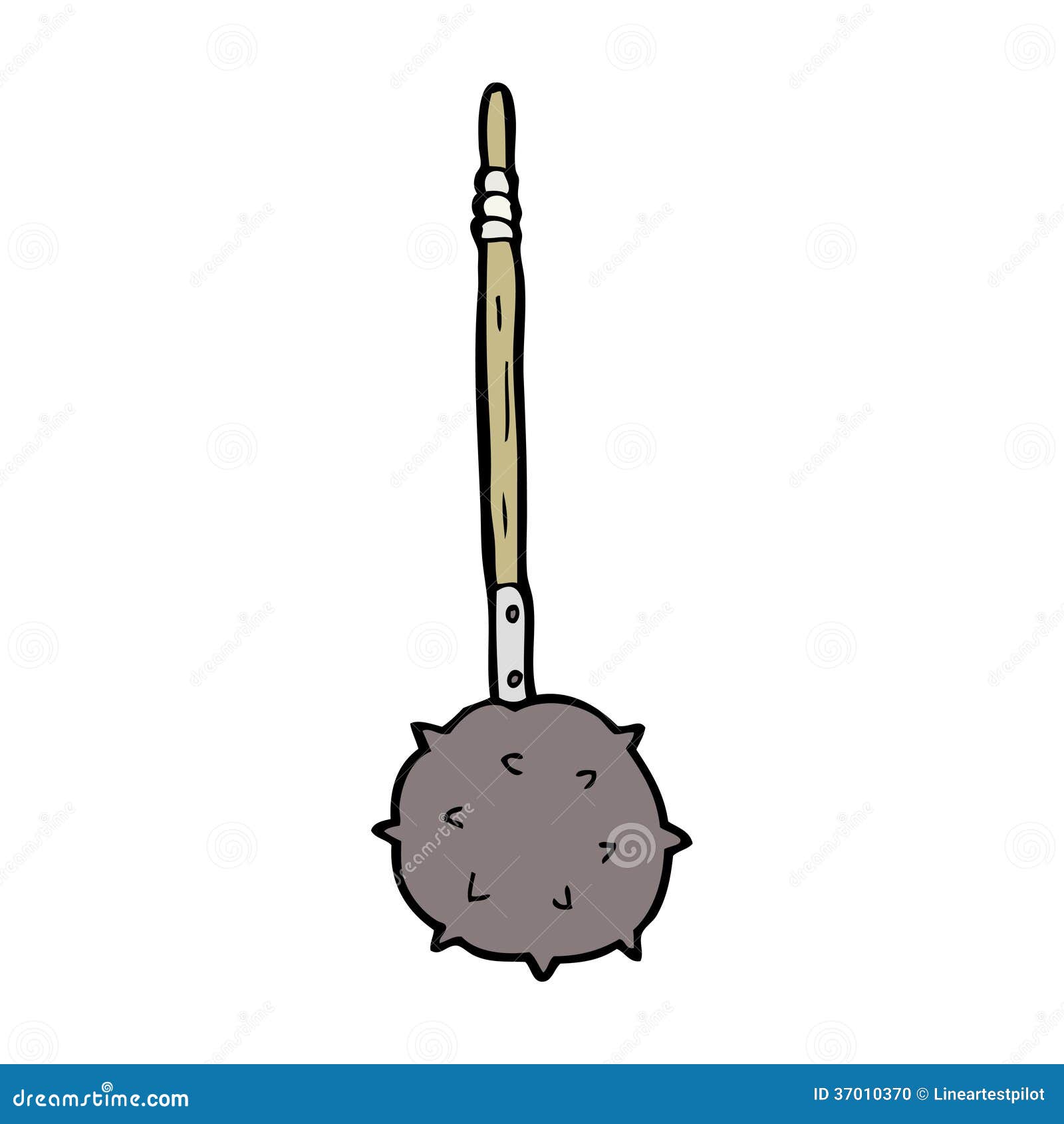 Cartoon medieval mace stock illustration. Illustration of mace - 37010370