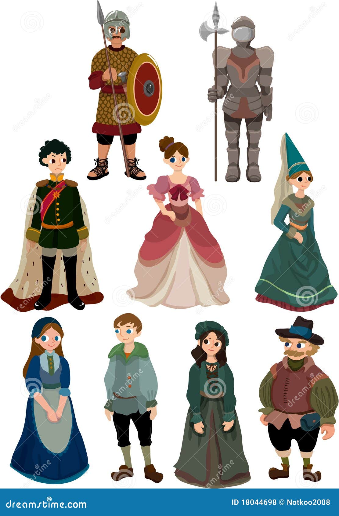Medieval People Set. Minstrel, Queen And King European Middle Ages ... Medieval People Set. Minstrel, Queen And King European Middle Ages ...