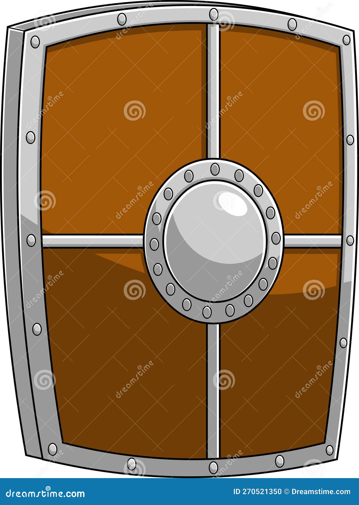 Cartoon Medieval Shield stock vector. Illustration of heraldic - 270521350