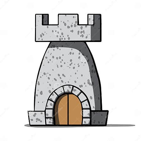 Cartoon Medieval Tower. Vector Illustration Stock Vector - Illustration ...