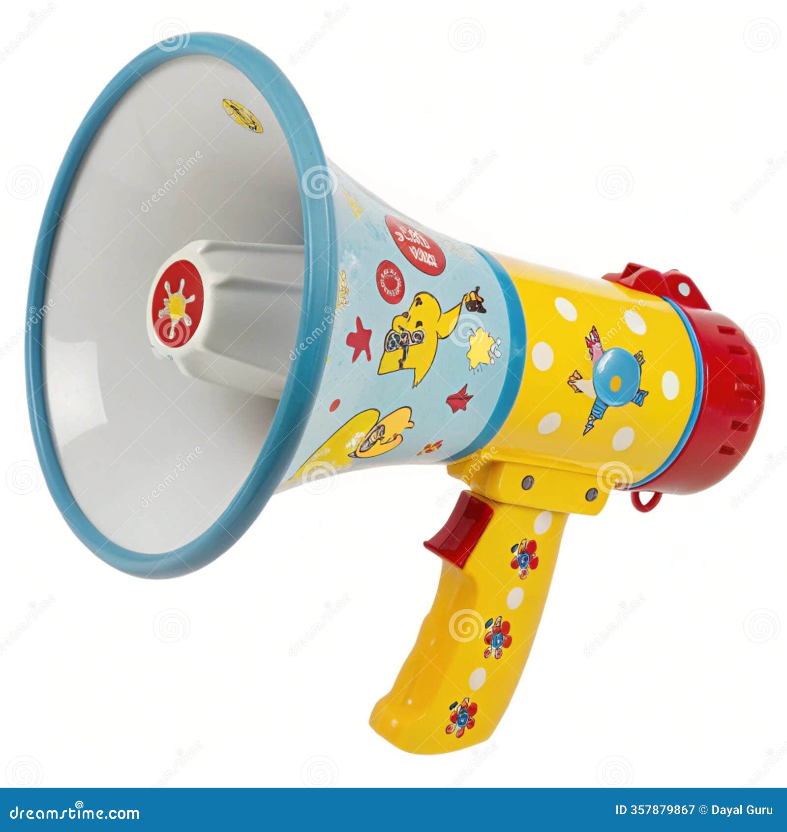 3d Cartoon Megaphone. Speaking Trumpet. Vector Illustration ...