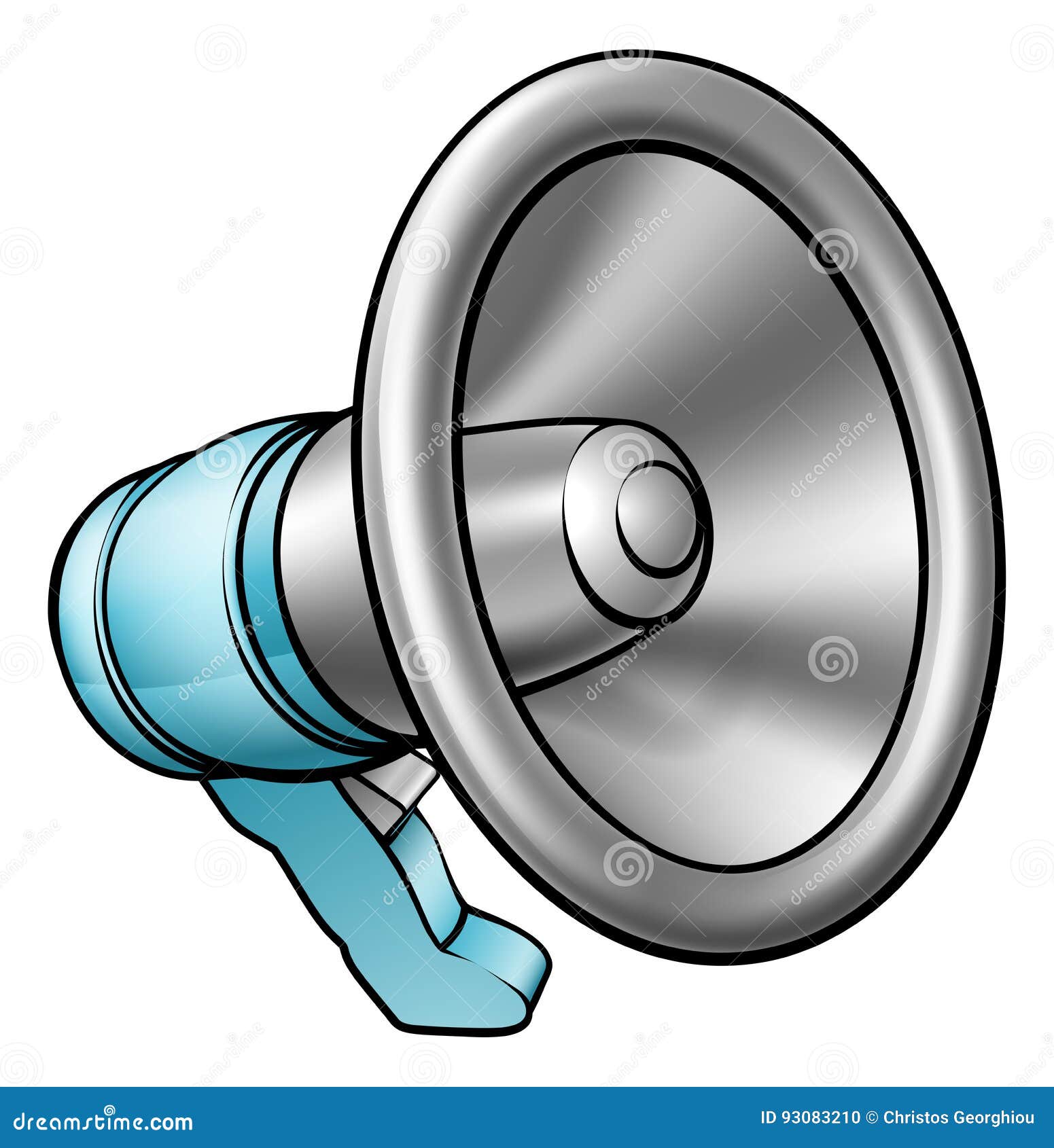 Cartoon Megaphone stock vector. Illustration of cloud - 93083210