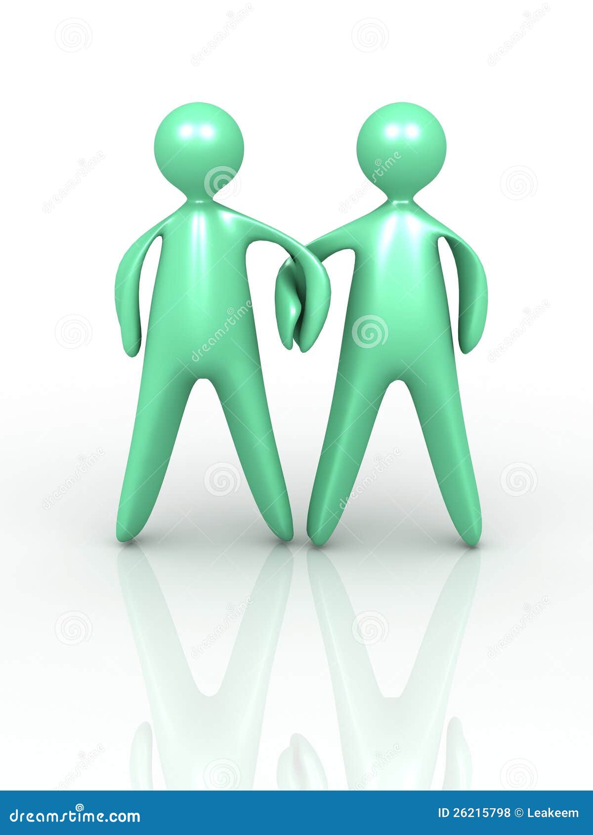 2 Cartoon People Holding Hands