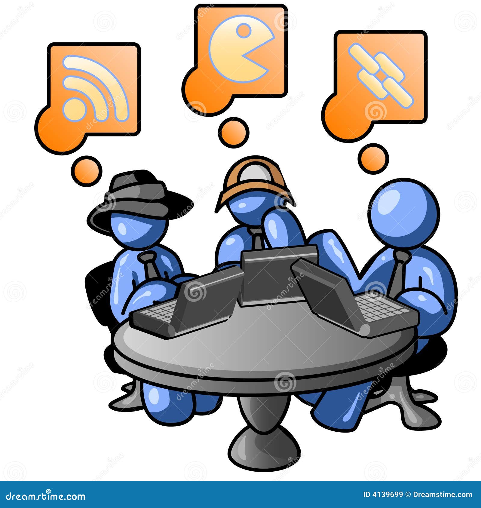 Cartoon Men at Internet Cafe Stock Vector - Illustration of graphic ...