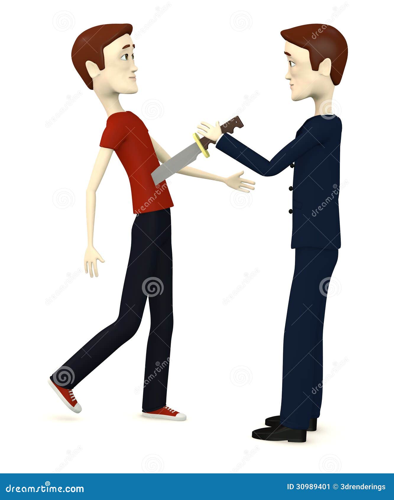 Cartoon men with a knife stock illustration. Illustration of danger ...