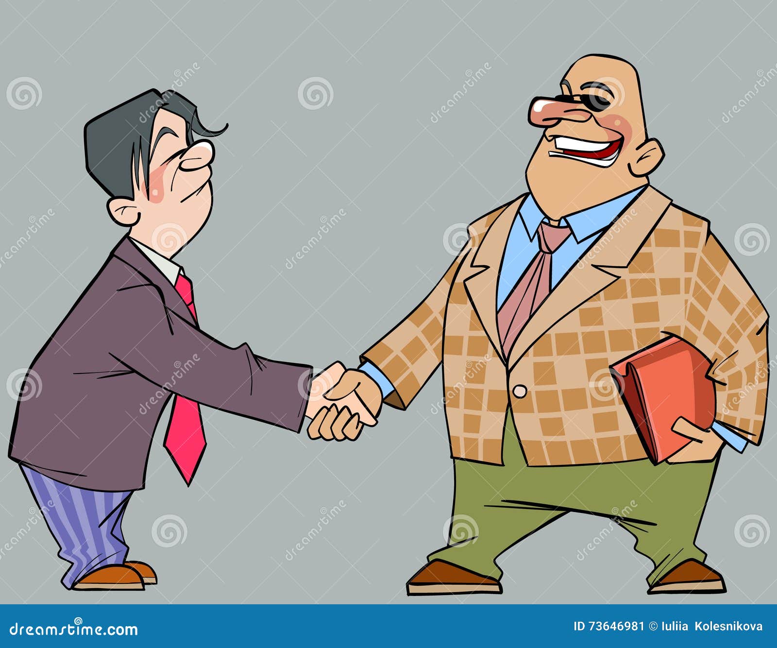 Cartoon Men in Suits Shaking Hands Stock Vector - Illustration of ...