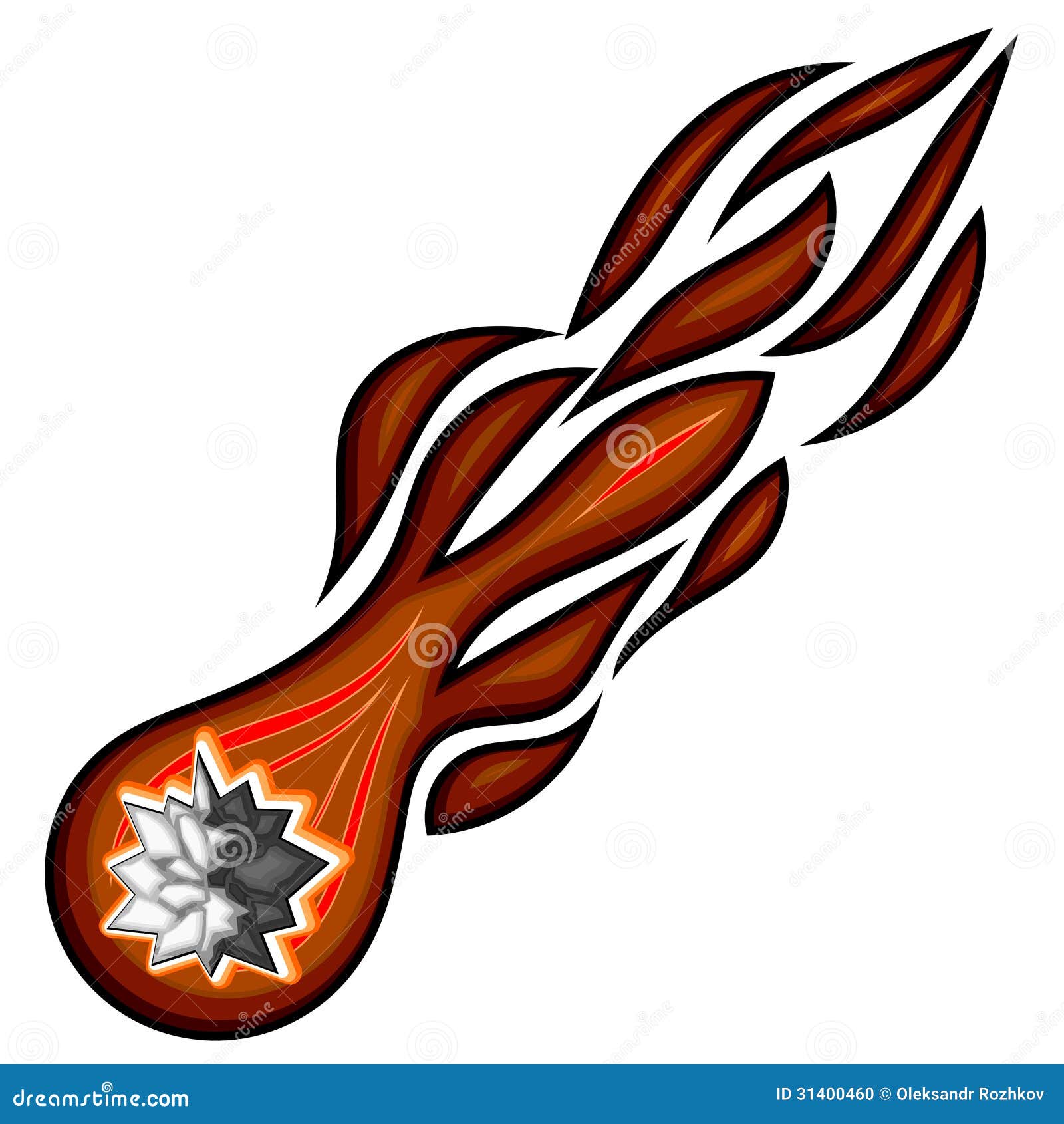 Cartoon meteorite. eps10 stock vector. Illustration of meteorite - 31400460