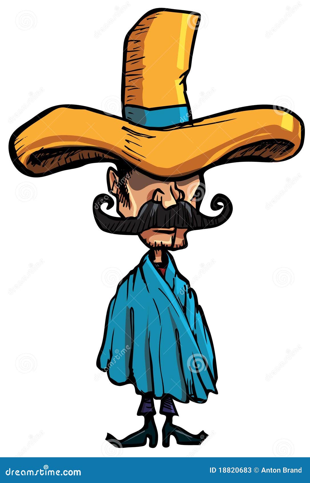 Cartoon Mexican Islolated on White Stock Vector - Illustration of ...
