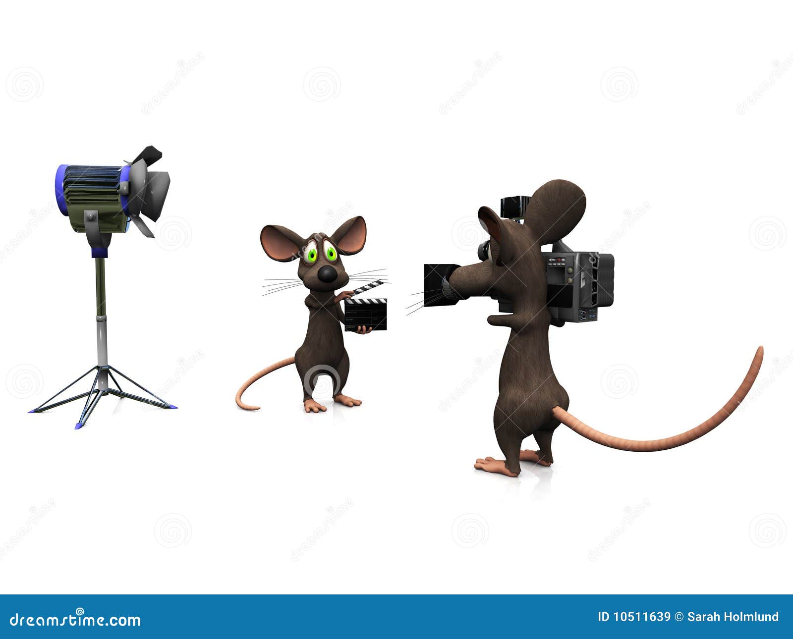 Cartoon mice filming. stock illustration. Illustration of cute - 10511639