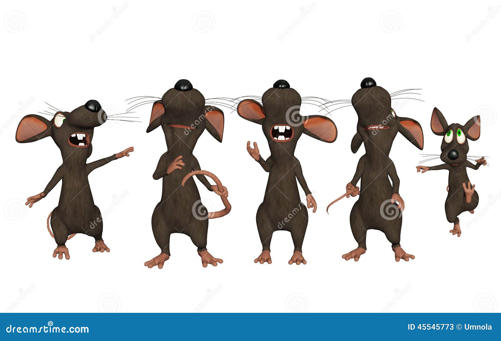 Cartoon Mice Looking Upwards Stock Illustration - Illustration of ...