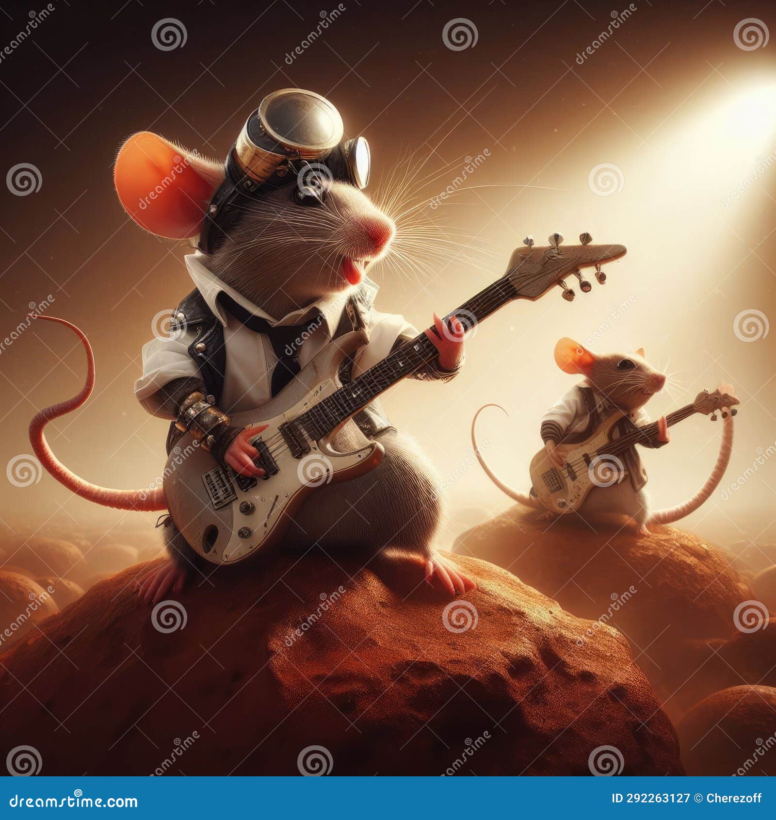 Cartoon Mice Rockers from Mars Stock Image - Image of love, genius ...