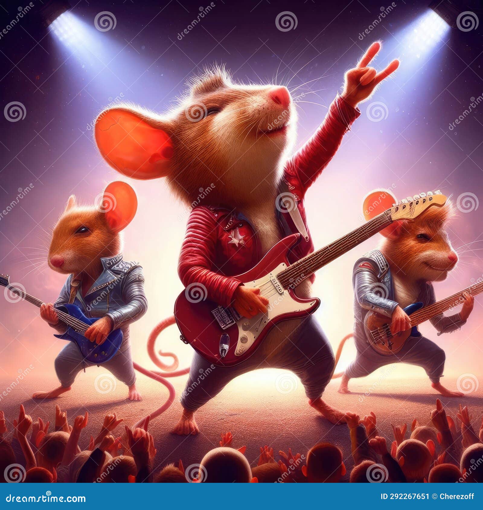 Cartoon Mice Rockers from Mars Stock Image - Image of hobby, fond ...
