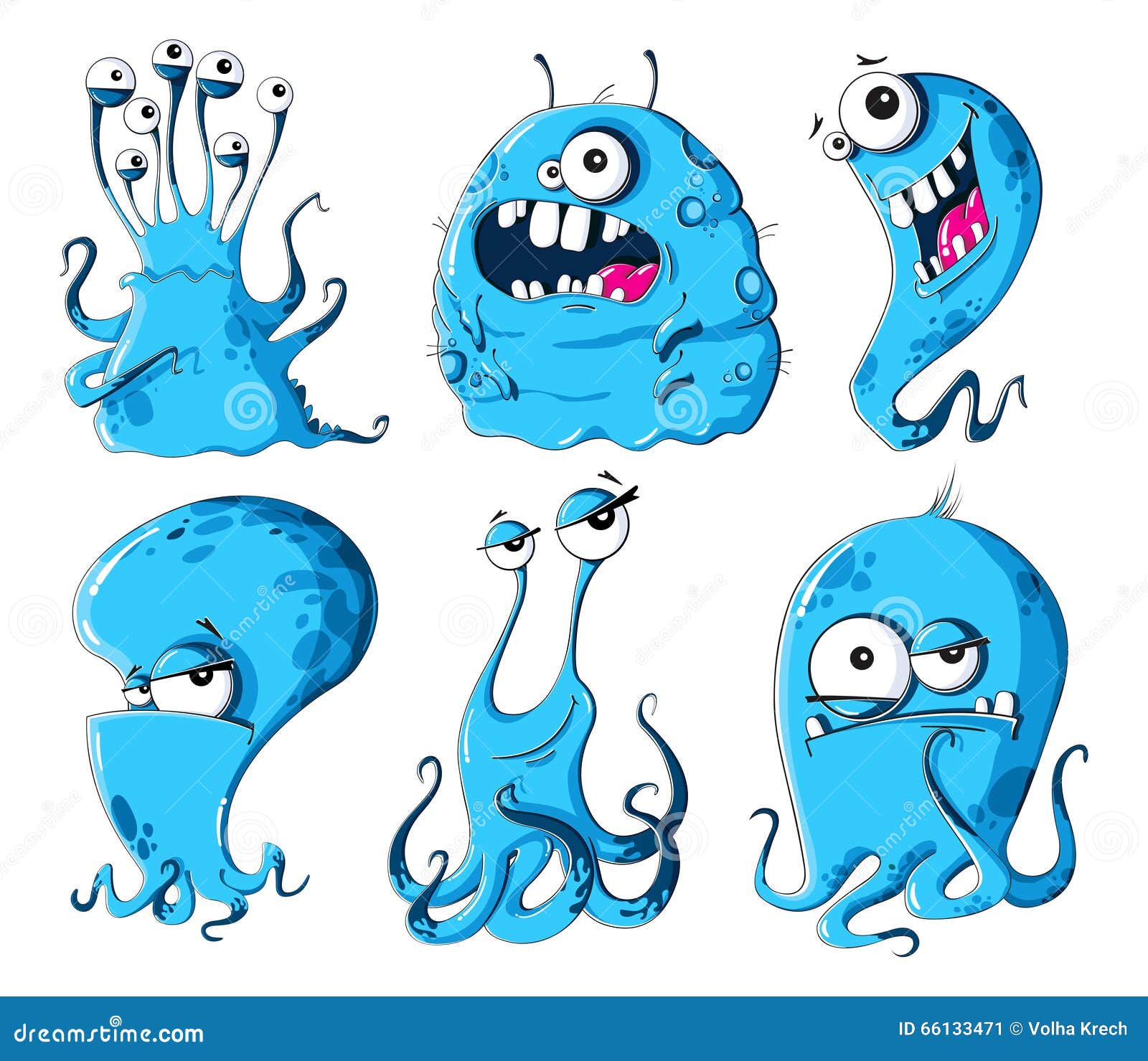 Microbes And Monsters Vector Set | CartoonDealer.com #111996119