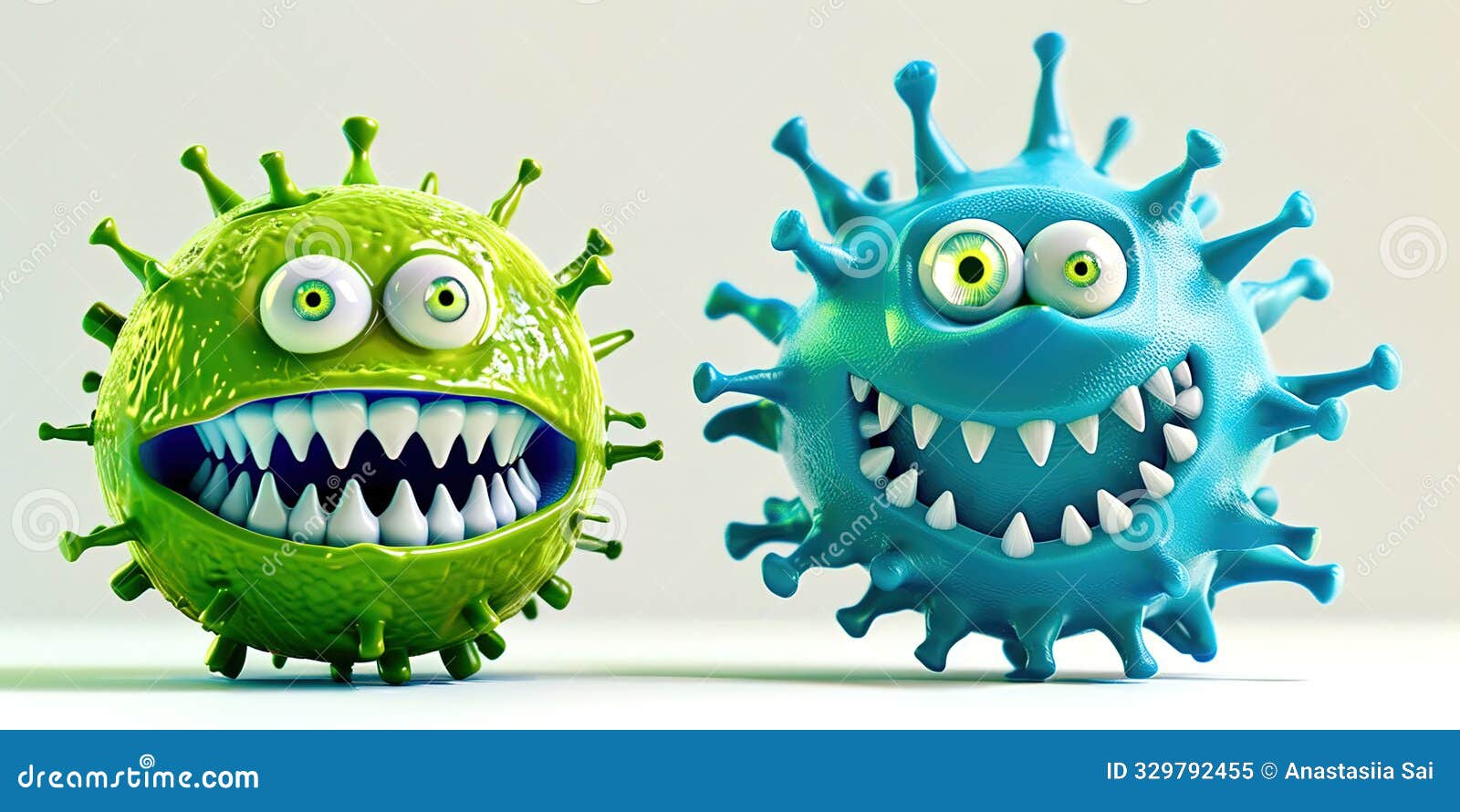 Cartoon Microbes Under A Microscope Royalty-Free Stock Photography ...