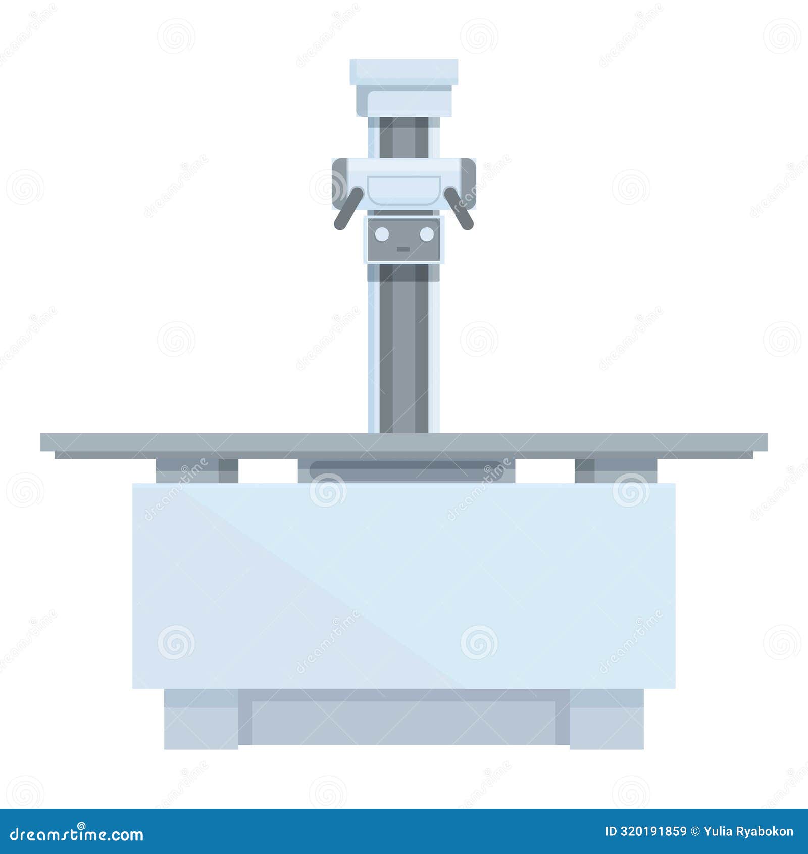 Cartoon Microscope on Lab Bench Illustration Stock Vector ...