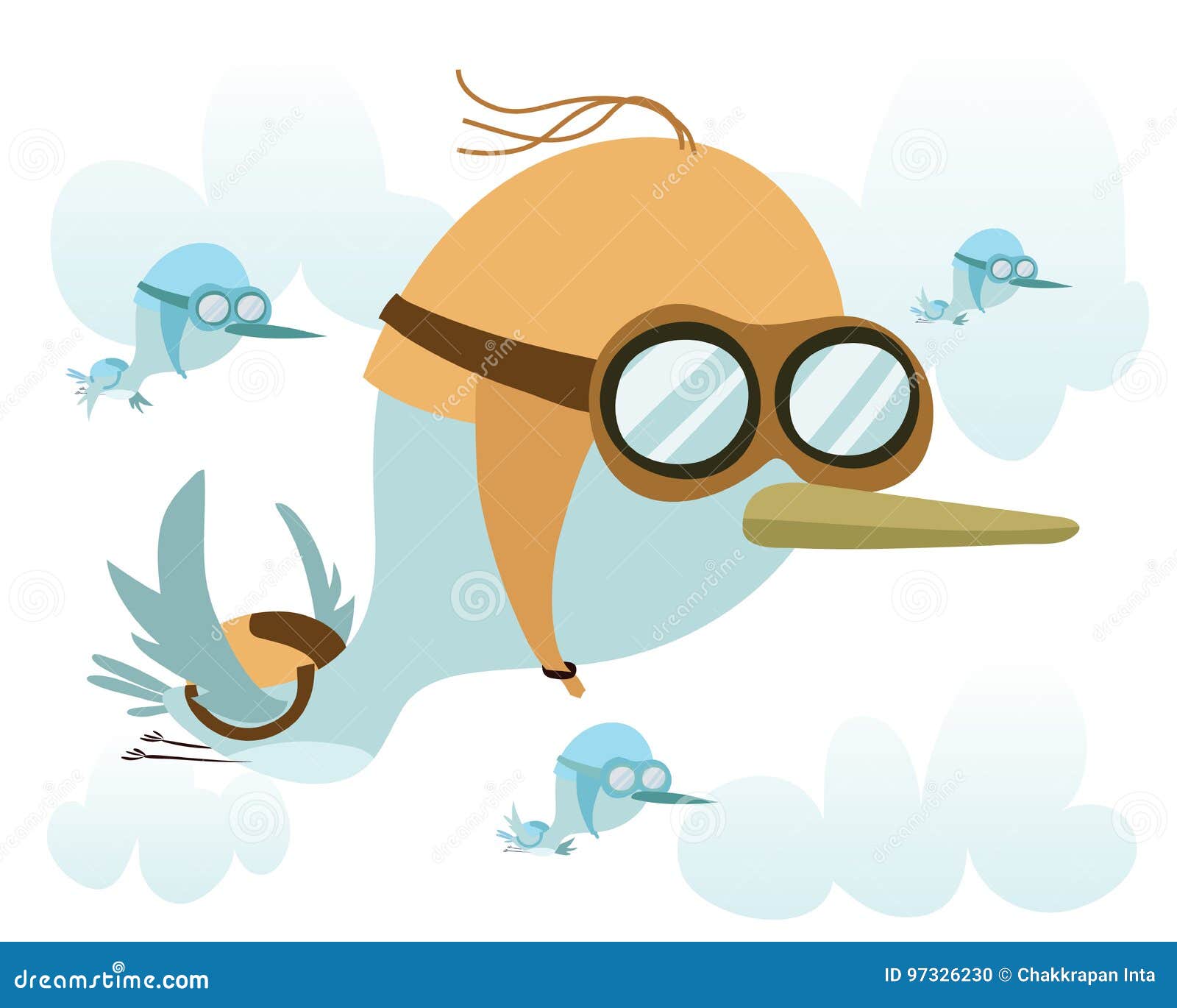 Cartoon Migrate Bird Vector Illustration | CartoonDealer.com #97326230