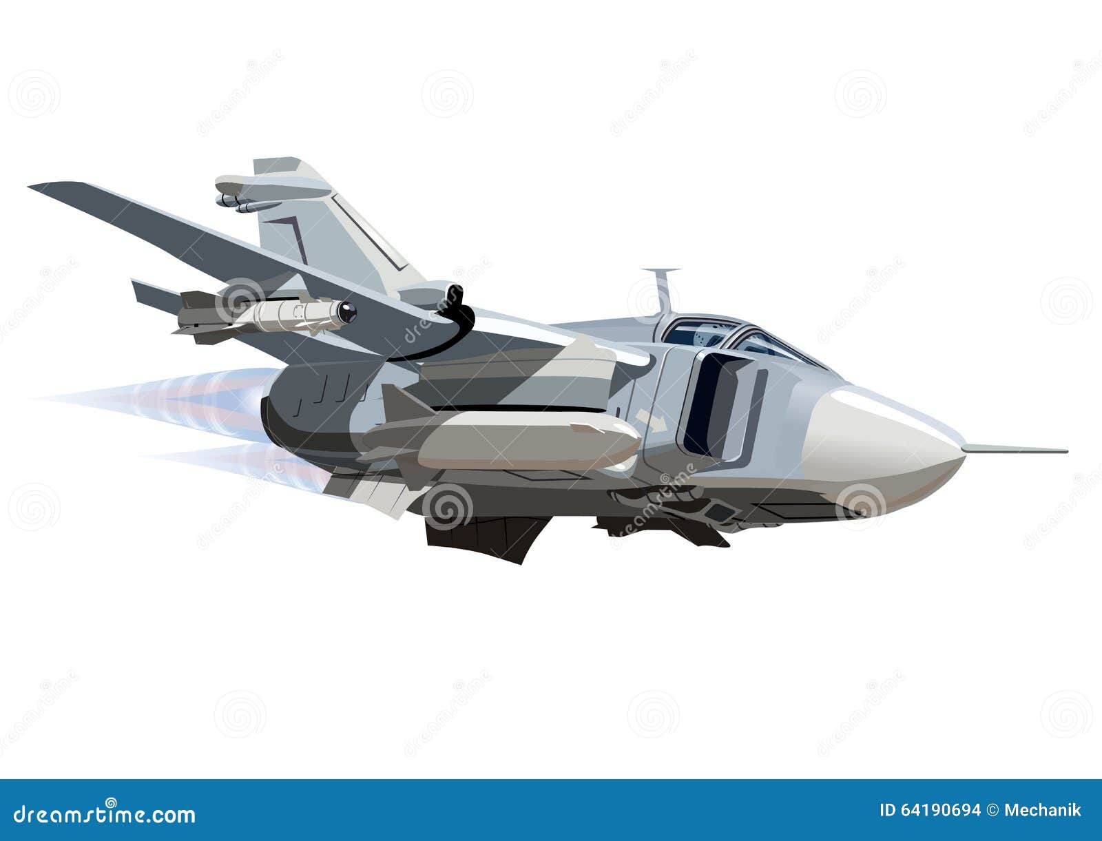 Cartoon Bomber B-52 Stratofortress Vector Illustration | CartoonDealer ...