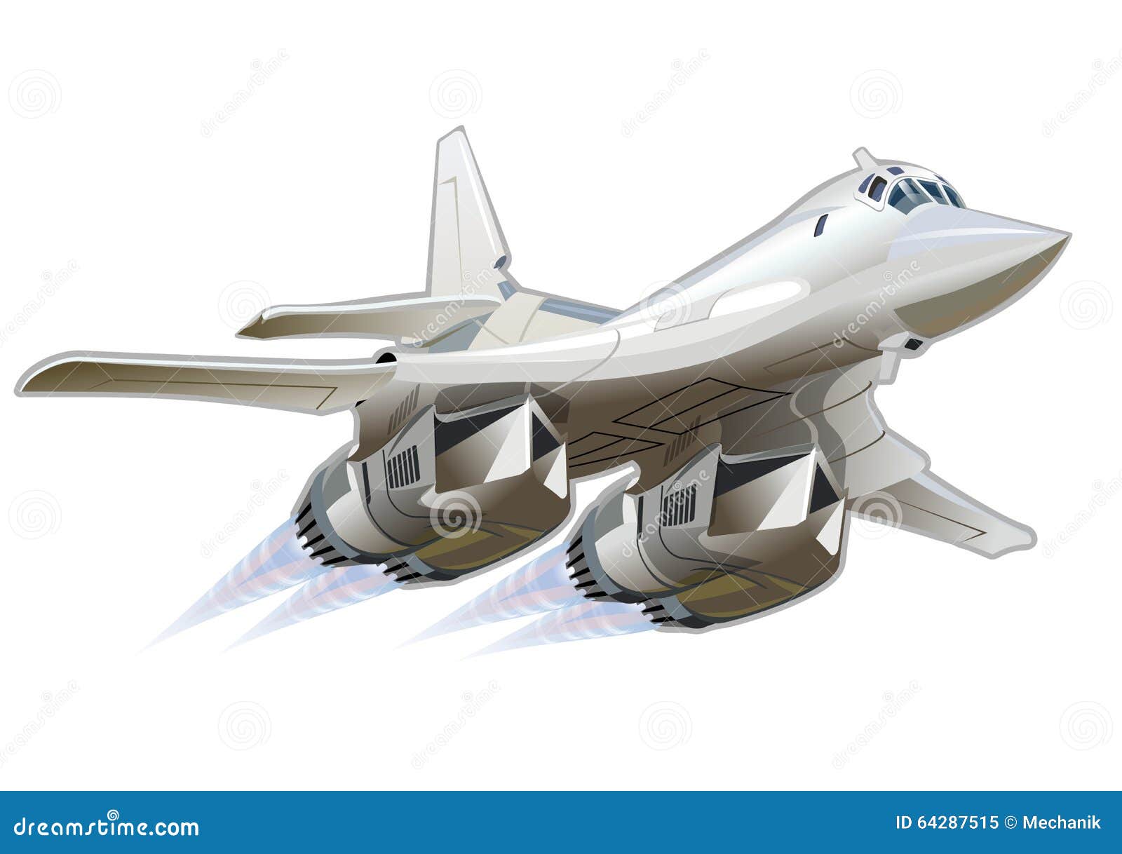 Vector Cartoon Bomber Tu-160 Blackjack Stock Vector - Illustration of ...