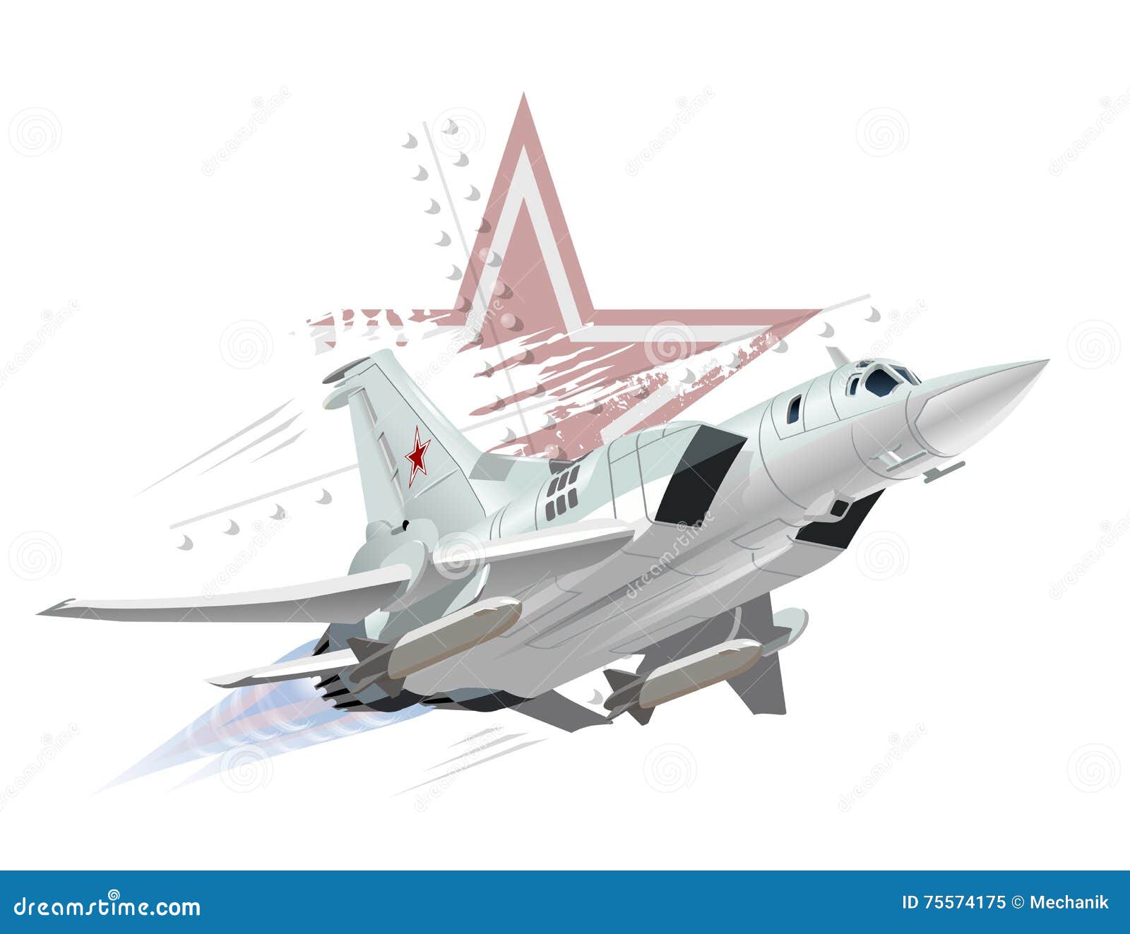 Cartoon Military Airplane stock vector. Illustration of drawing - 75574175