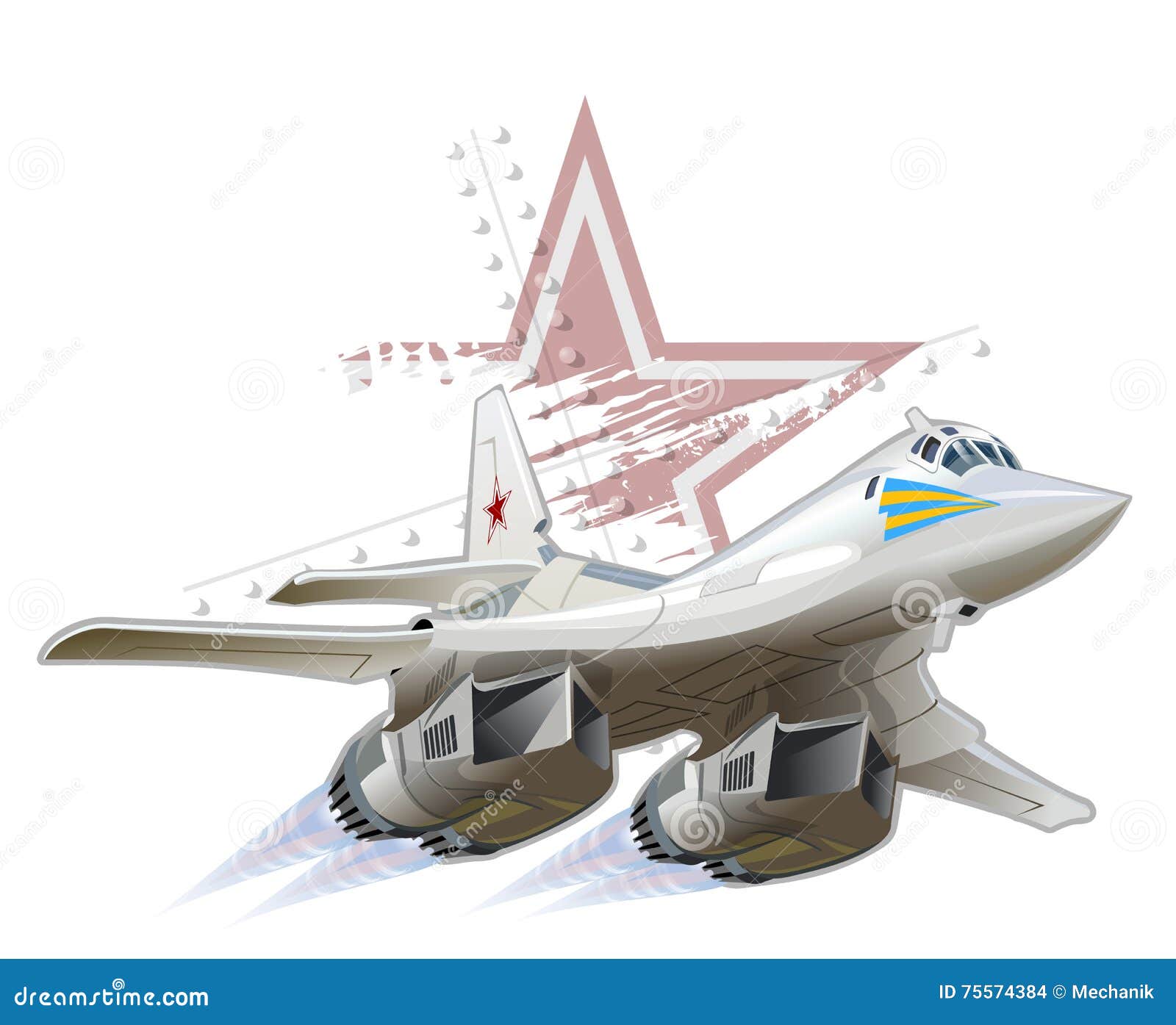 Cartoon Military Airplane stock vector. Illustration of military - 75574384