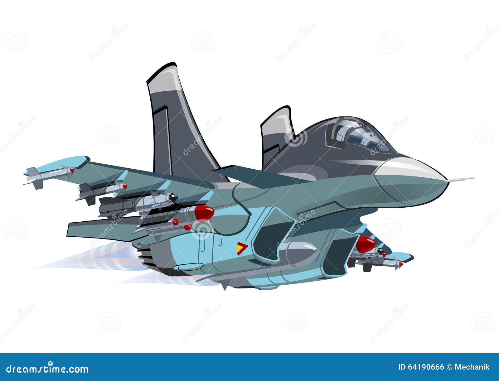 Cartoon Fighter - Bomber Su-34 Fullback Stock Vector - Illustration of ...