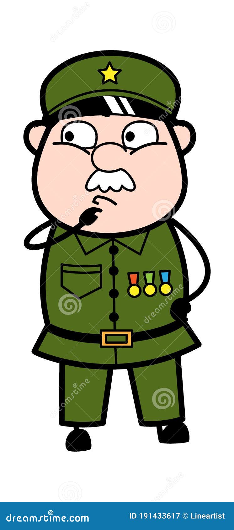 Shocked Military Man Cartoon Stock Illustration | CartoonDealer.com ...