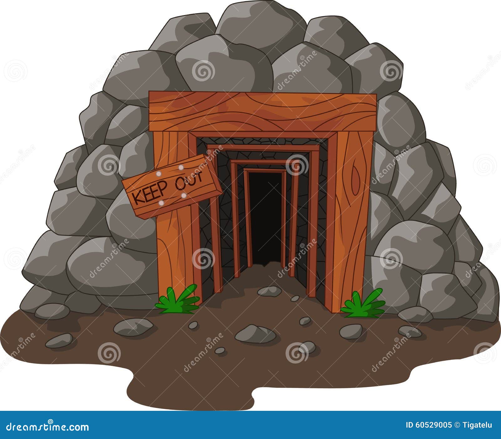 Cartoon Mine Entrance Stock Vector - Image: 60529005
