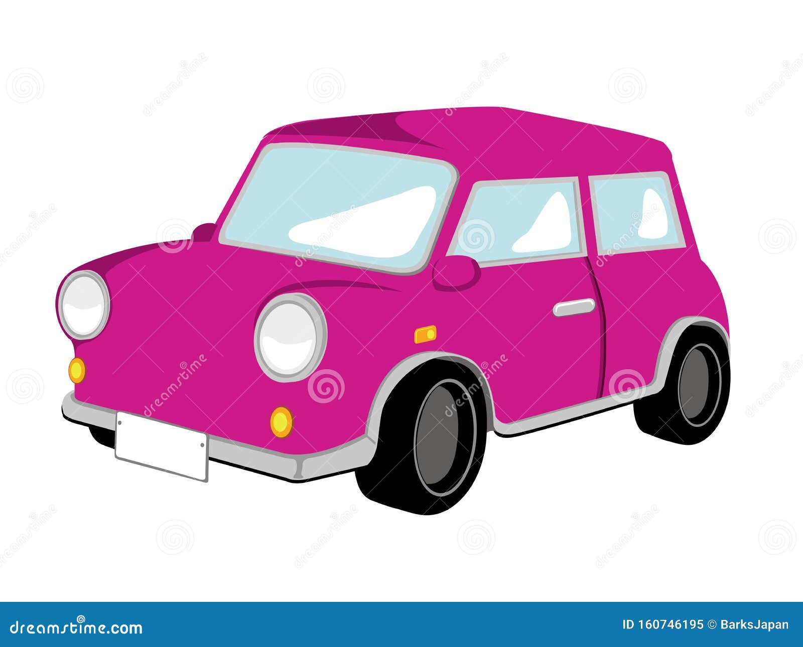 Cartoon Mini Car Vector Illustration Stock Vector - Illustration of ...