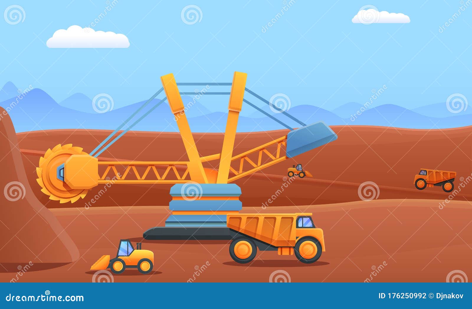 Cartoon Of Man Mining Cryptocurrency By Pneumatic Drill Vector ...