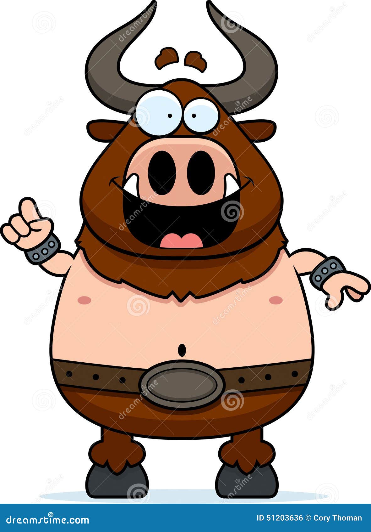 Cartoon Minotaur Idea stock vector. Illustration of smiling - 51203636