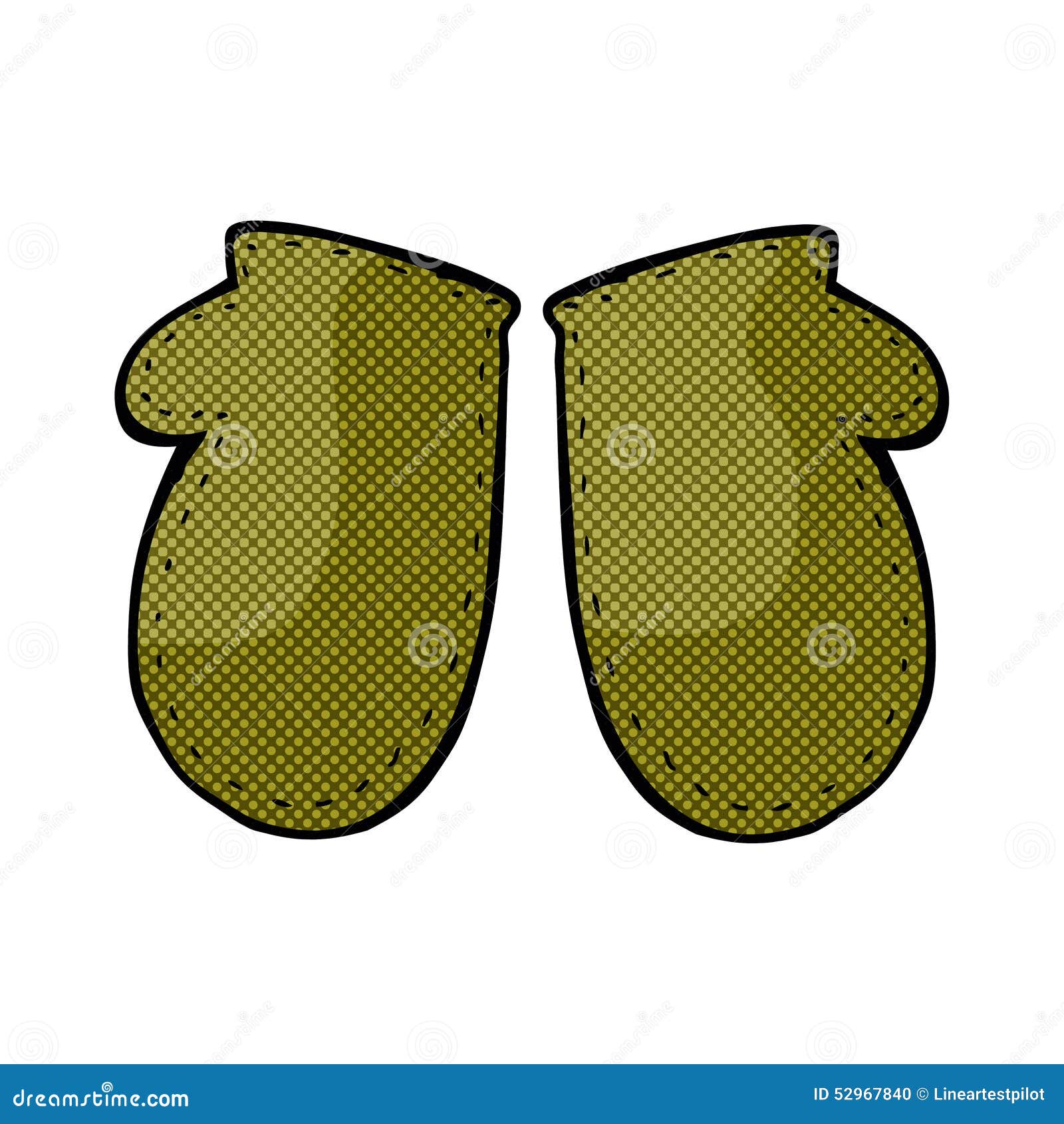 Cartoon mittens stock illustration. Illustration of mittens - 52967840