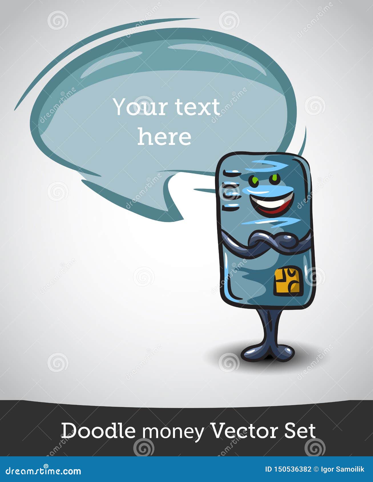 Cartoon Mobile Phone Sim Card Man Smiling Isolated on White Background ...