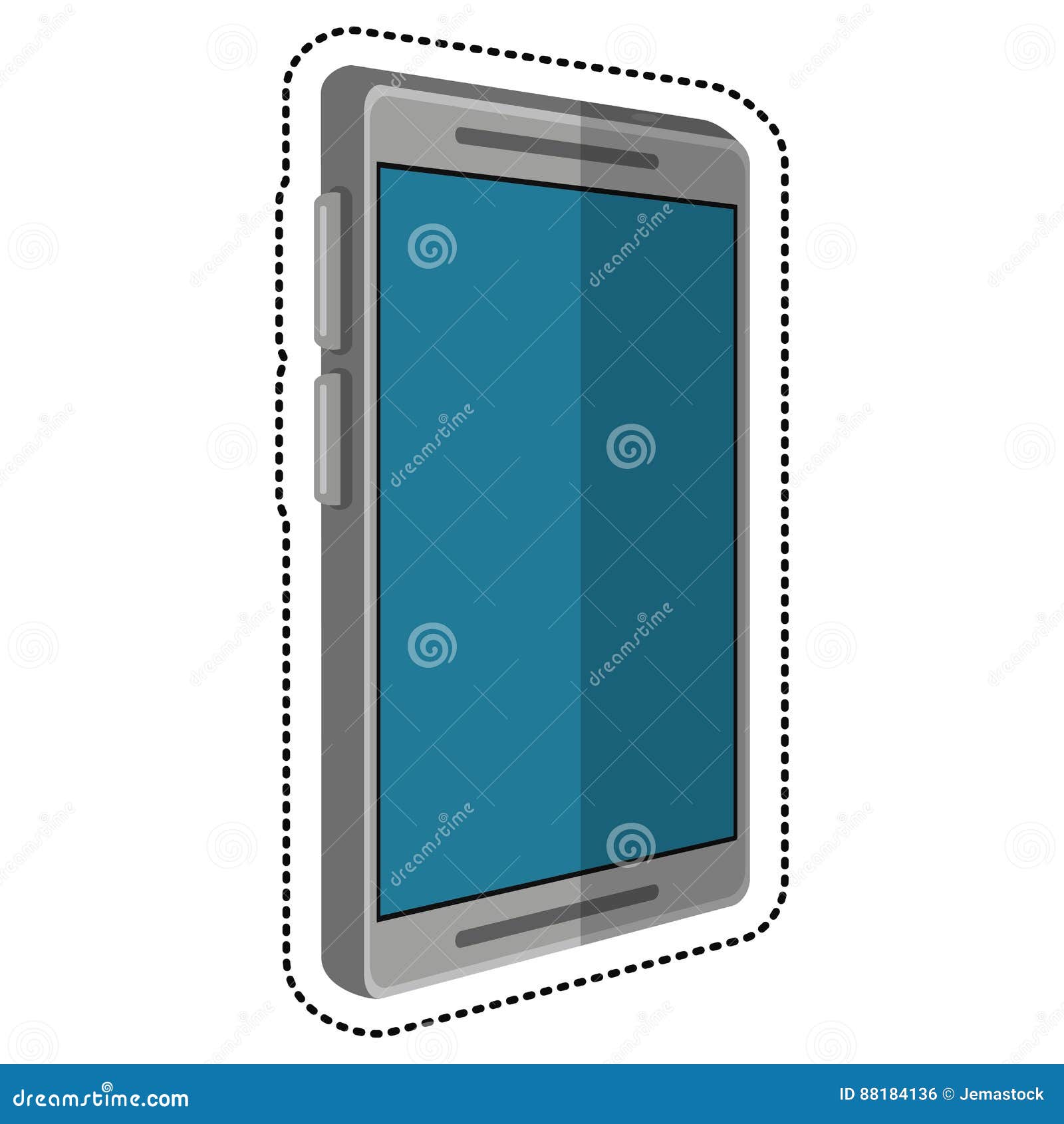 Cartoon Mobile Phone Technology Stock Illustration - Illustration of ...