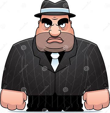 Cartoon Mobster stock vector. Illustration of crime, pinstripe - 16426078