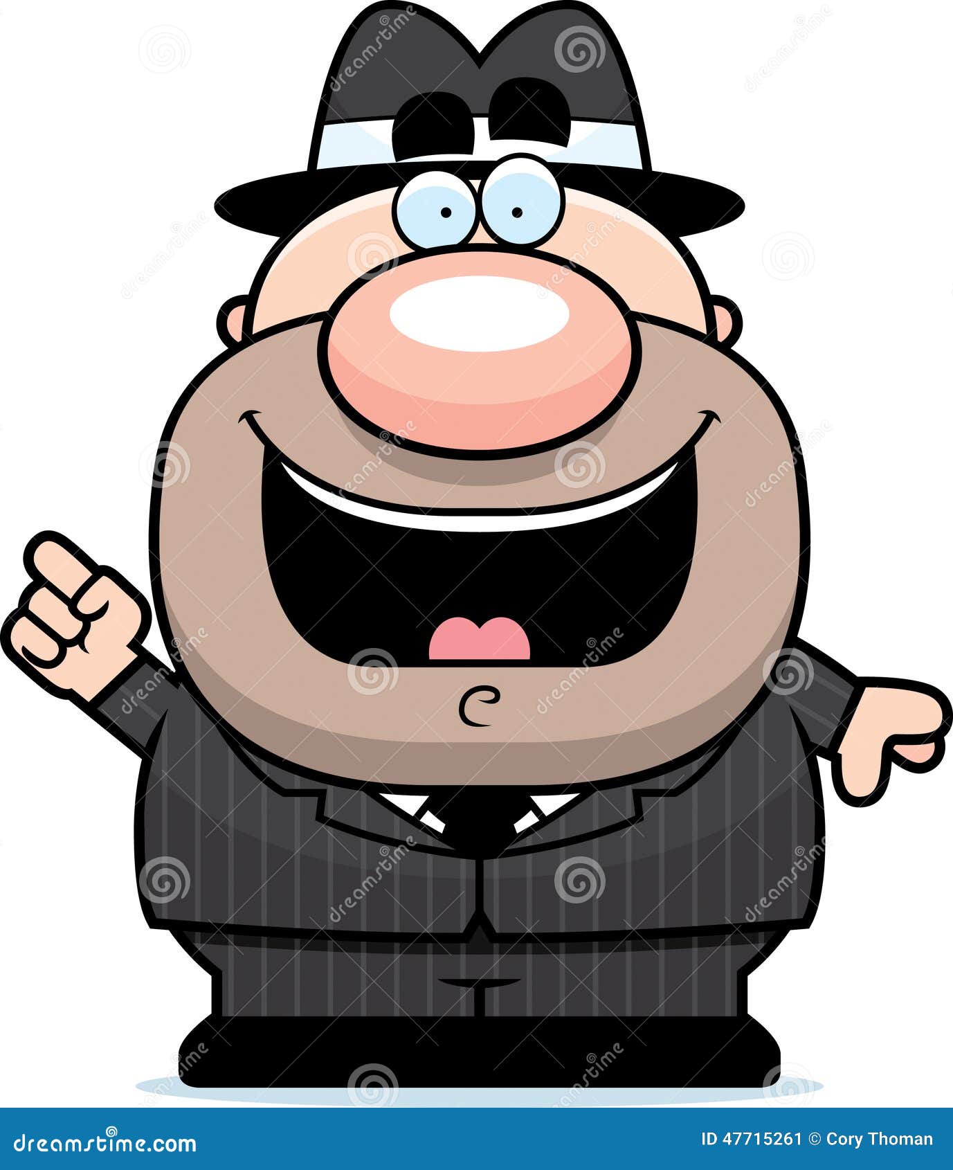 Cartoon Mobster Idea stock vector. Illustration of clipart - 47715261