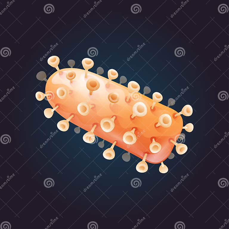 Cartoon Model of Rabies Virus. Models of Pathogen Stock Vector ...