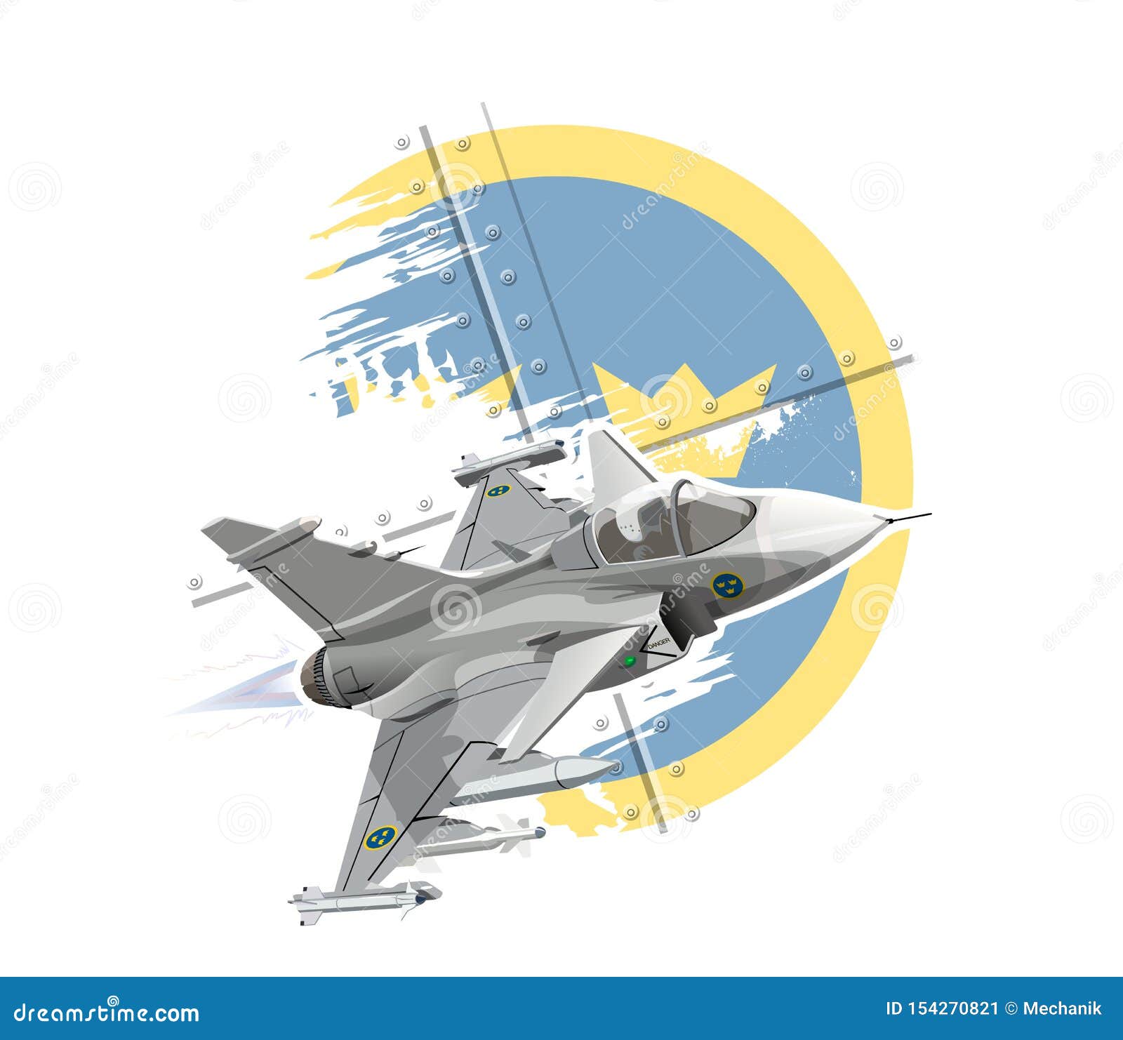 Fighter Jet. War Plane In Flat Style. Military Aircraft In Top, Cartoon ...