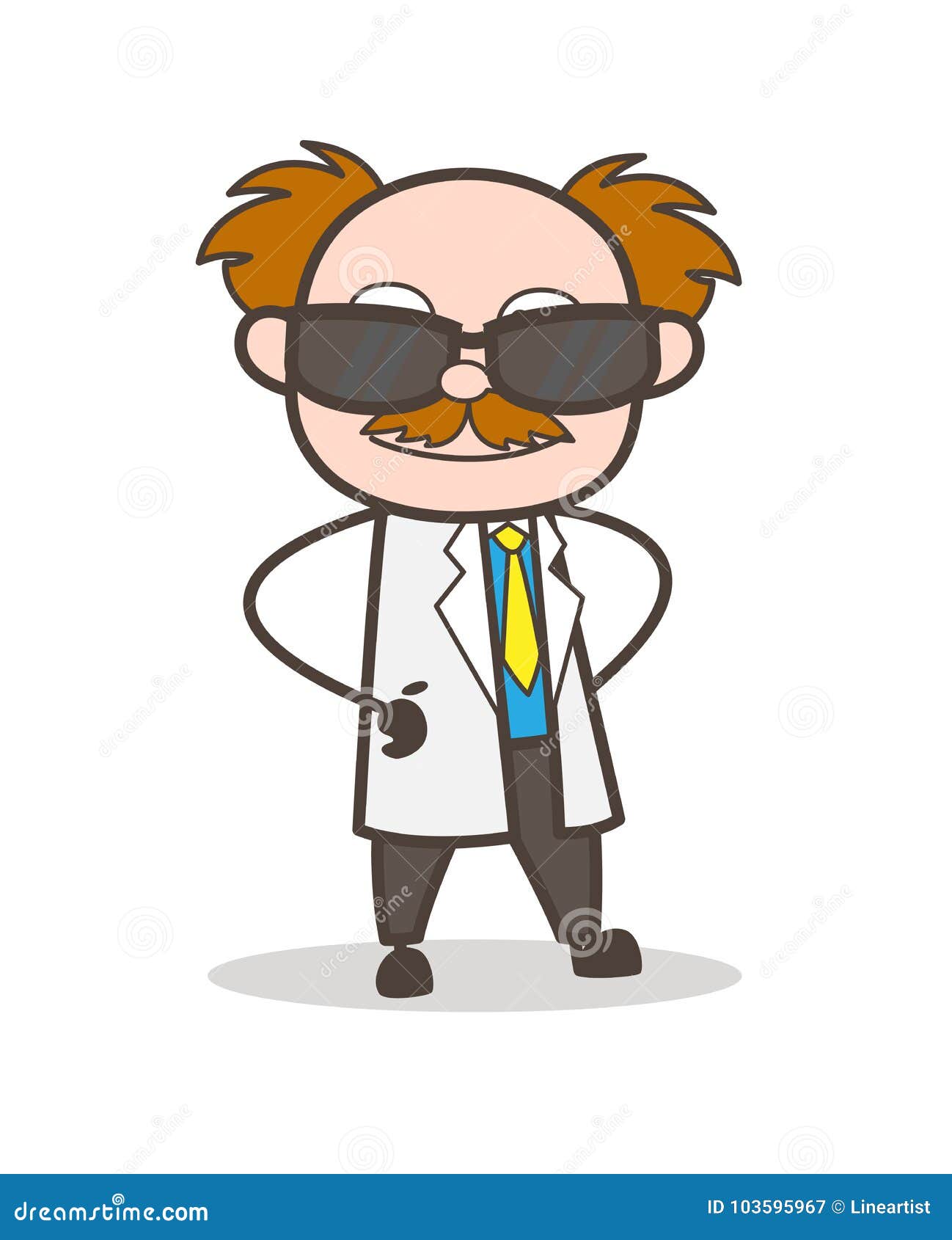 Cartoon Modern Scientist Lifestyle Vector Stock Illustration ...