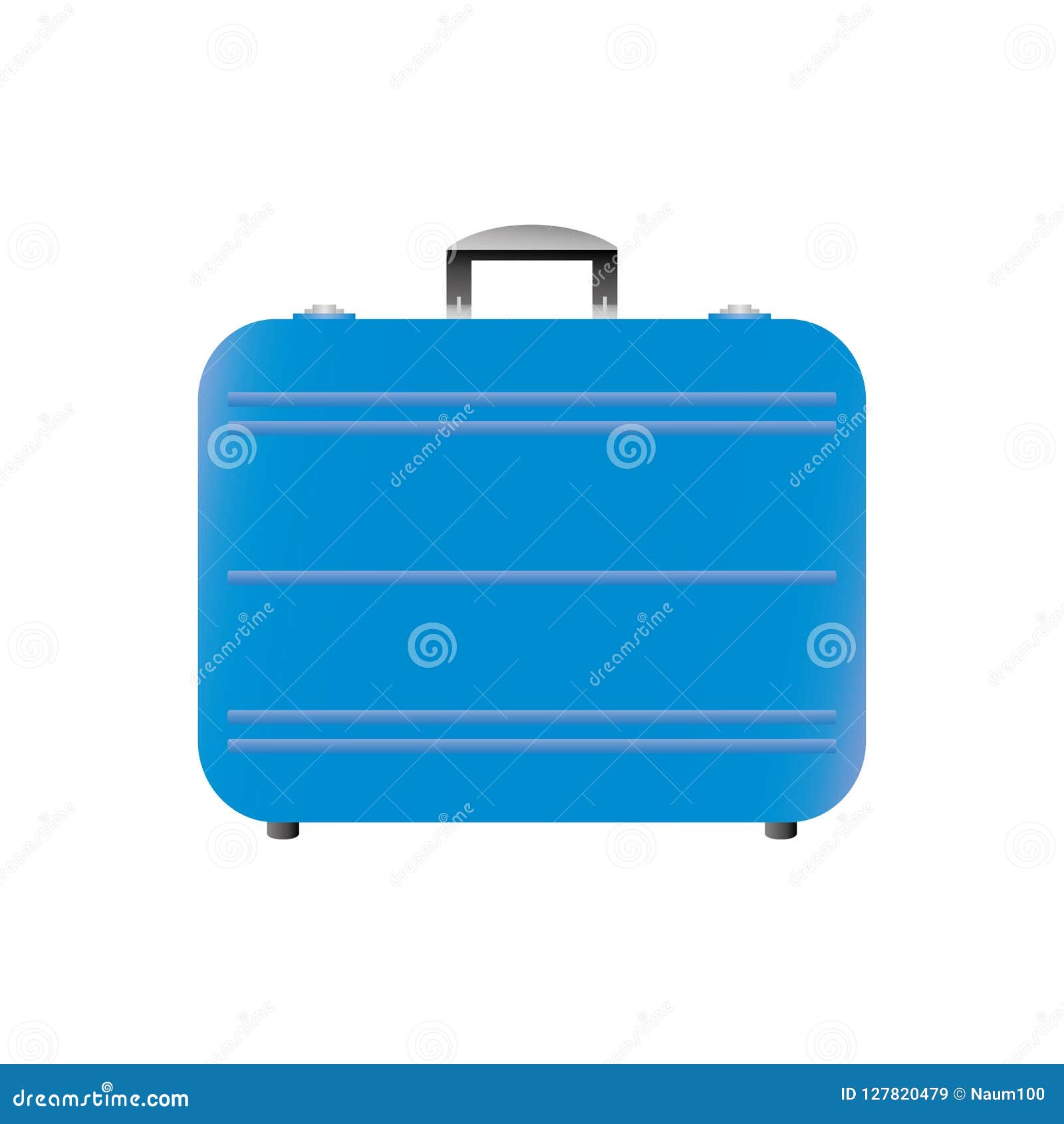 Cartoon modern suitcase stock vector. Illustration of hard - 127820479