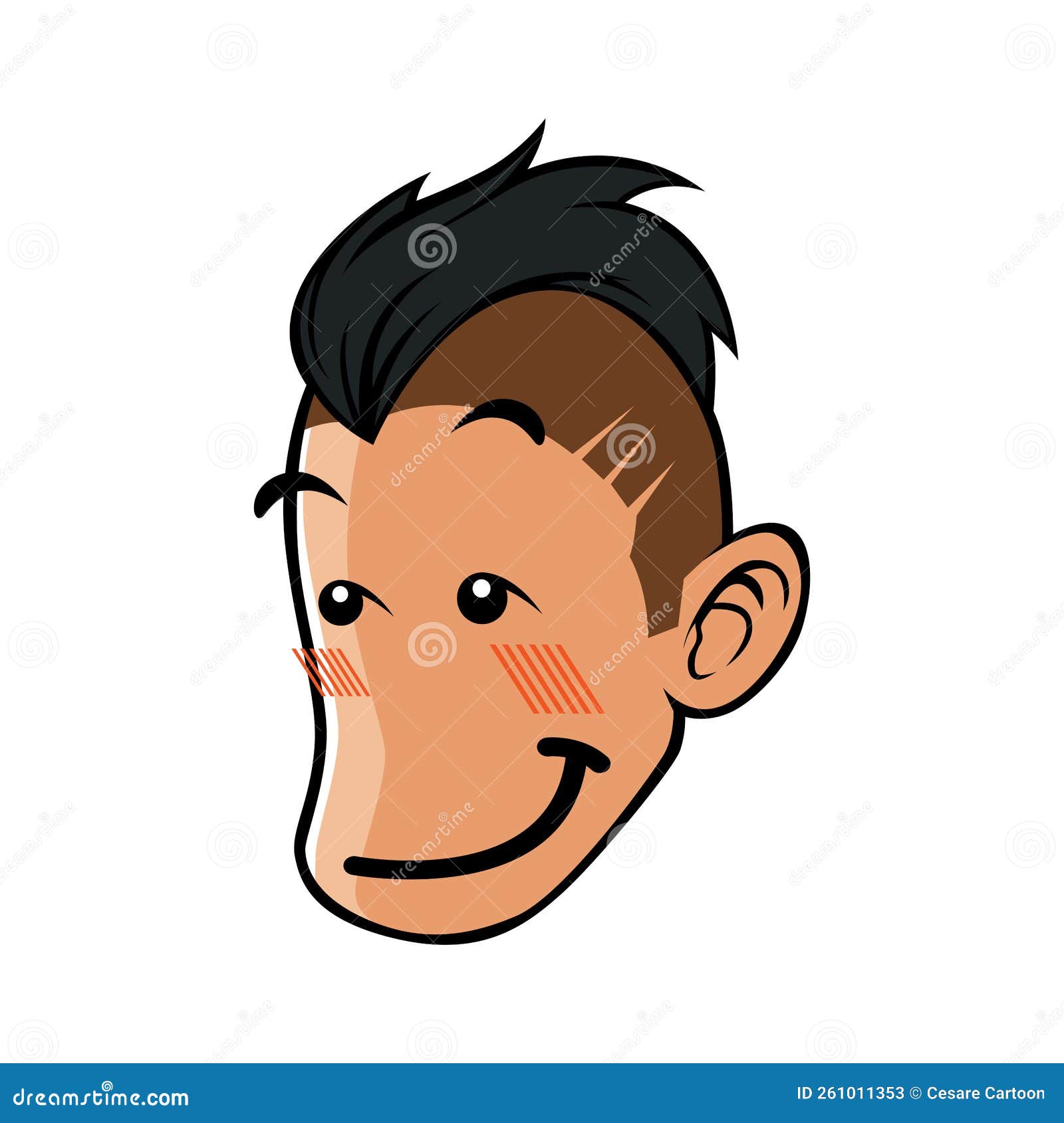 Cartoon Dog With Mohawk Sticker Stock Image | CartoonDealer.com #323909803