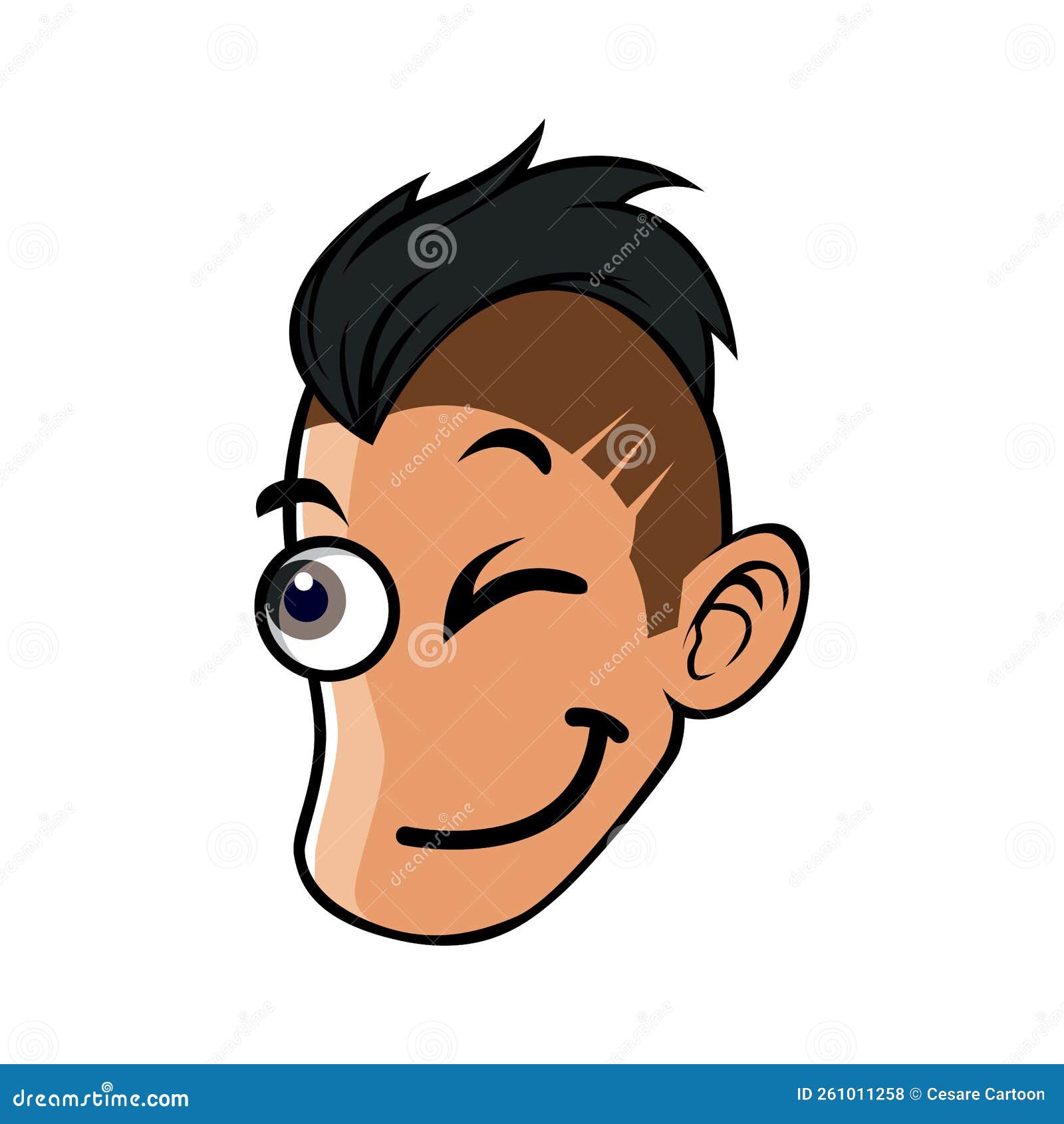 Cartoon mohawk flirty stock illustration. Illustration of cartoon ...
