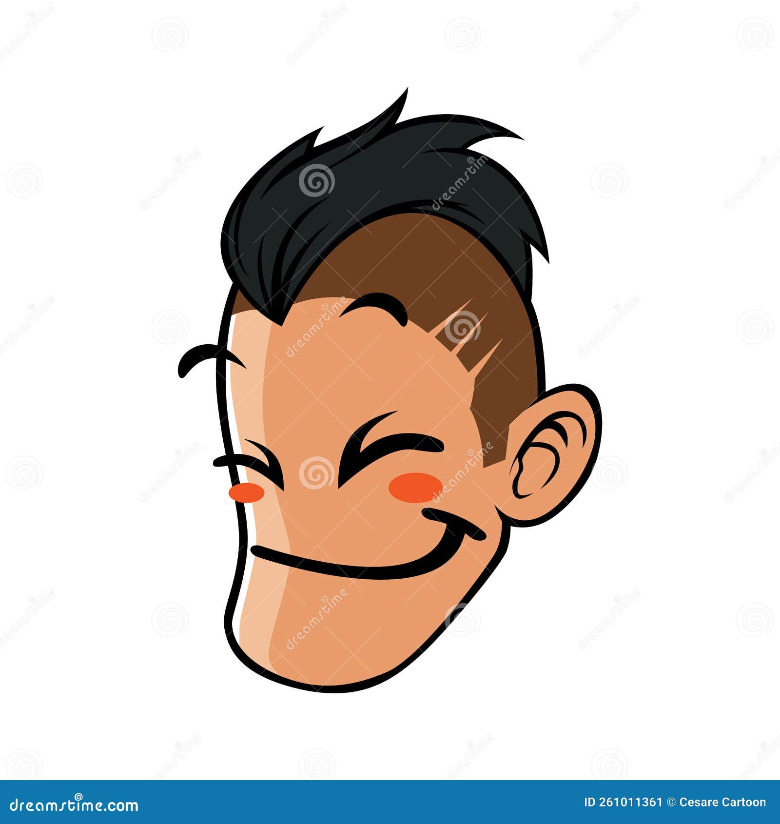 Cartoon Dog With Mohawk Sticker Stock Image | CartoonDealer.com #323909803