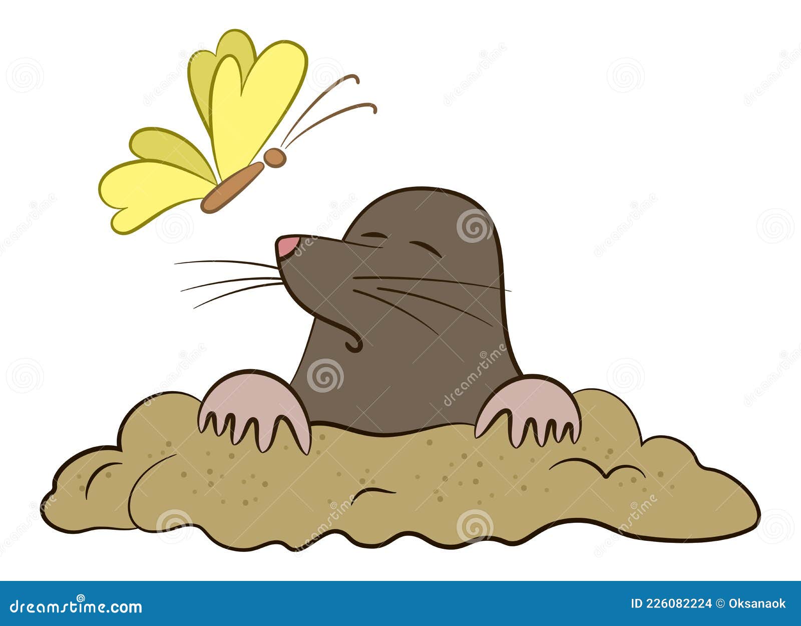 Mole Talpidae, Insectivorous Animal Royalty-Free Illustration ...