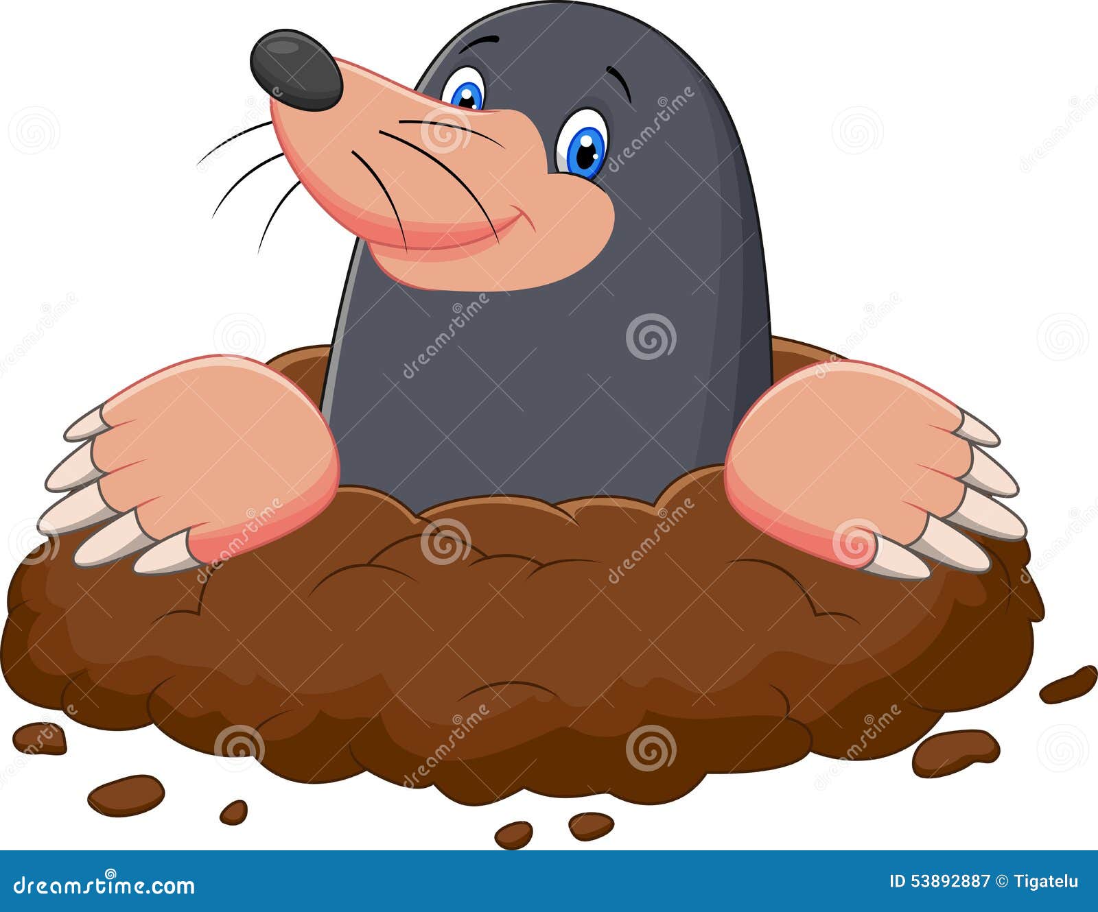 Mole Coming Out Of Ground Clipart