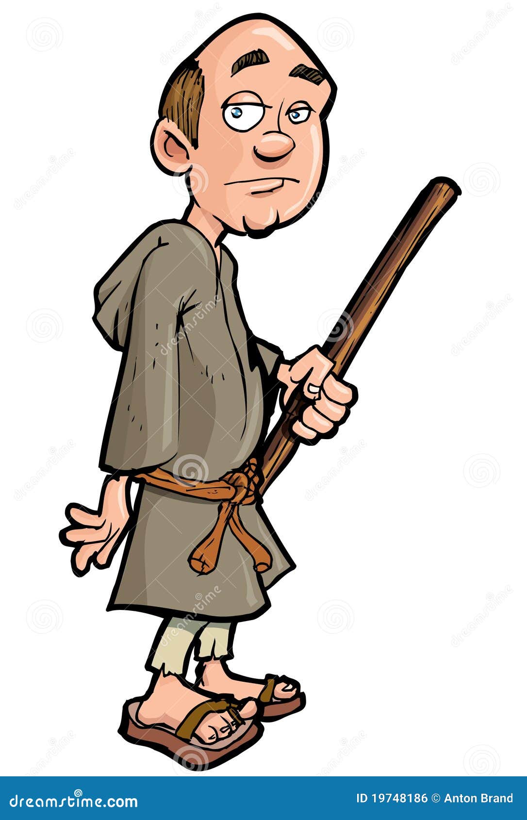 Cartoon Monk Vector Illustration | CartoonDealer.com #59015824